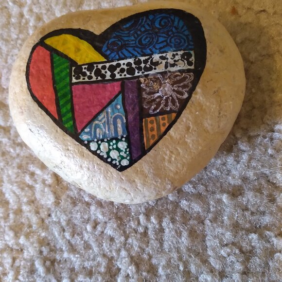 Art | Love Rock Paper Weight | Poshmark